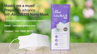Air Queen NanoFiber Filter Mask | PPT