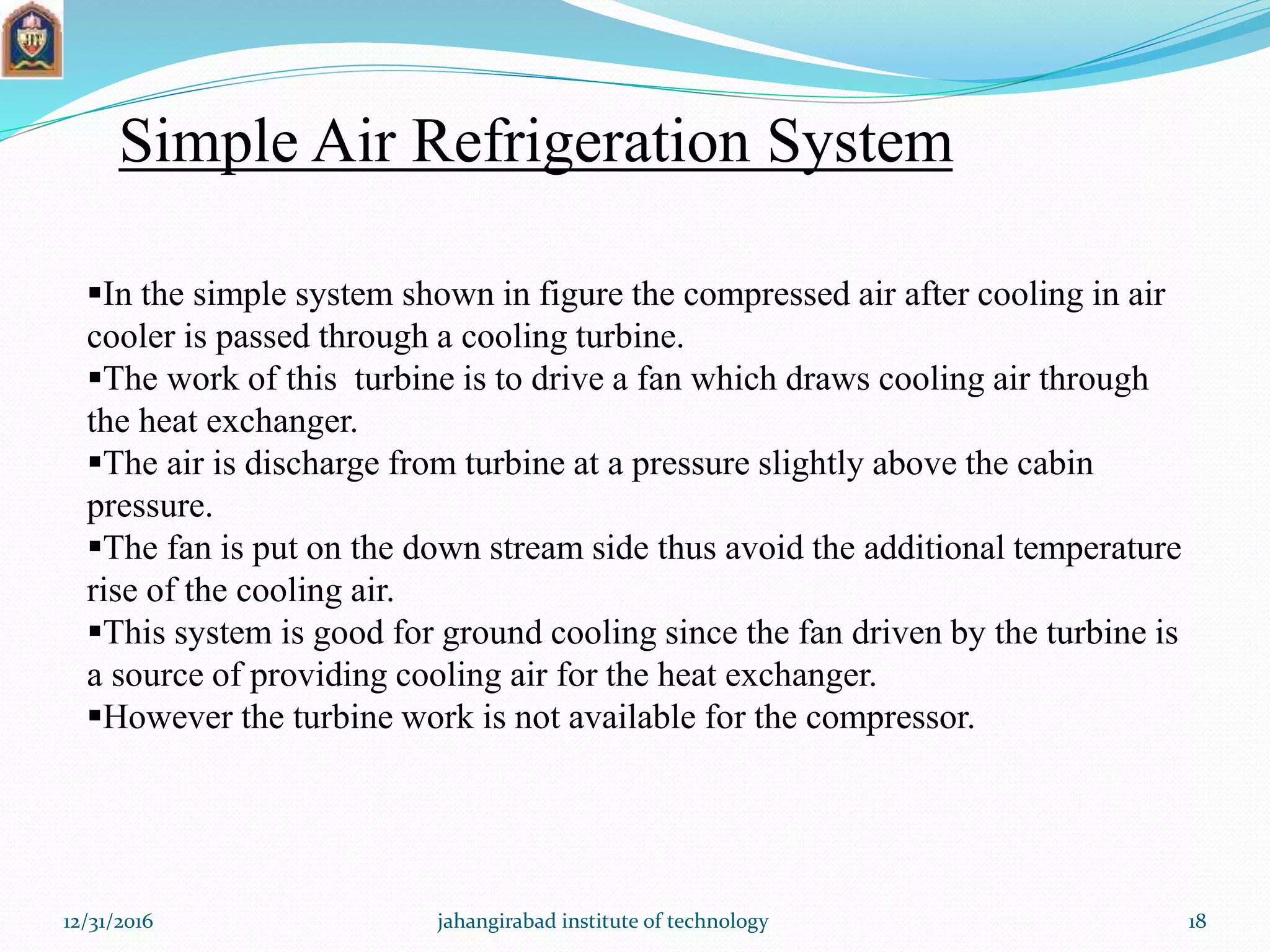 Air refrigerationsystem | PPTX