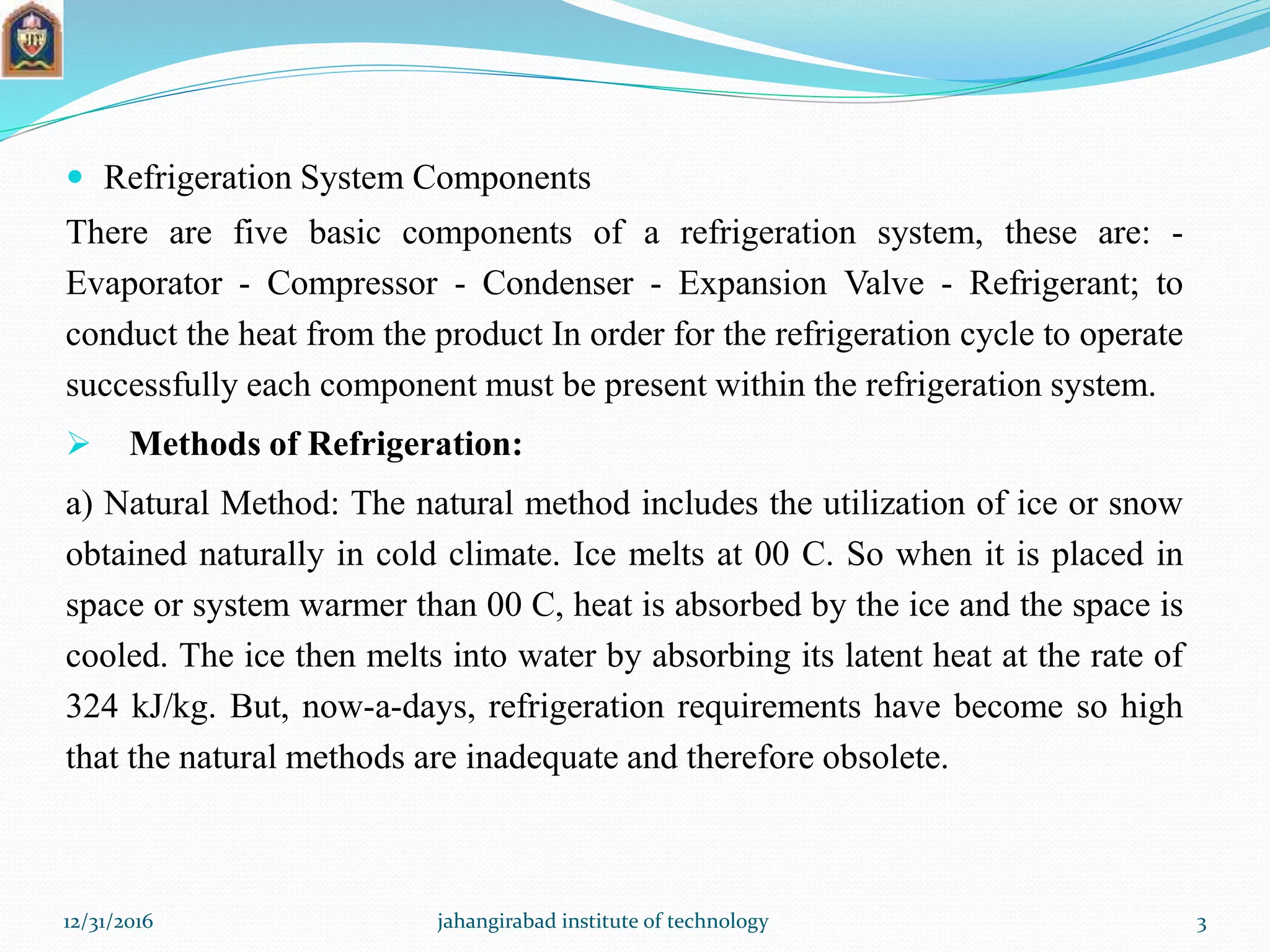 Air refrigerationsystem | PPTX