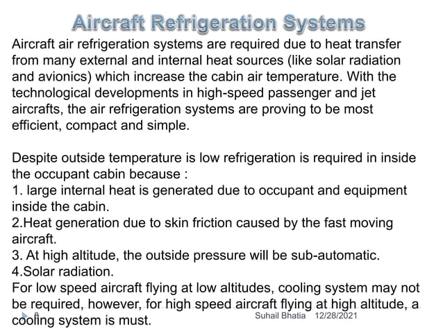Air refrigeration systems | PPTX
