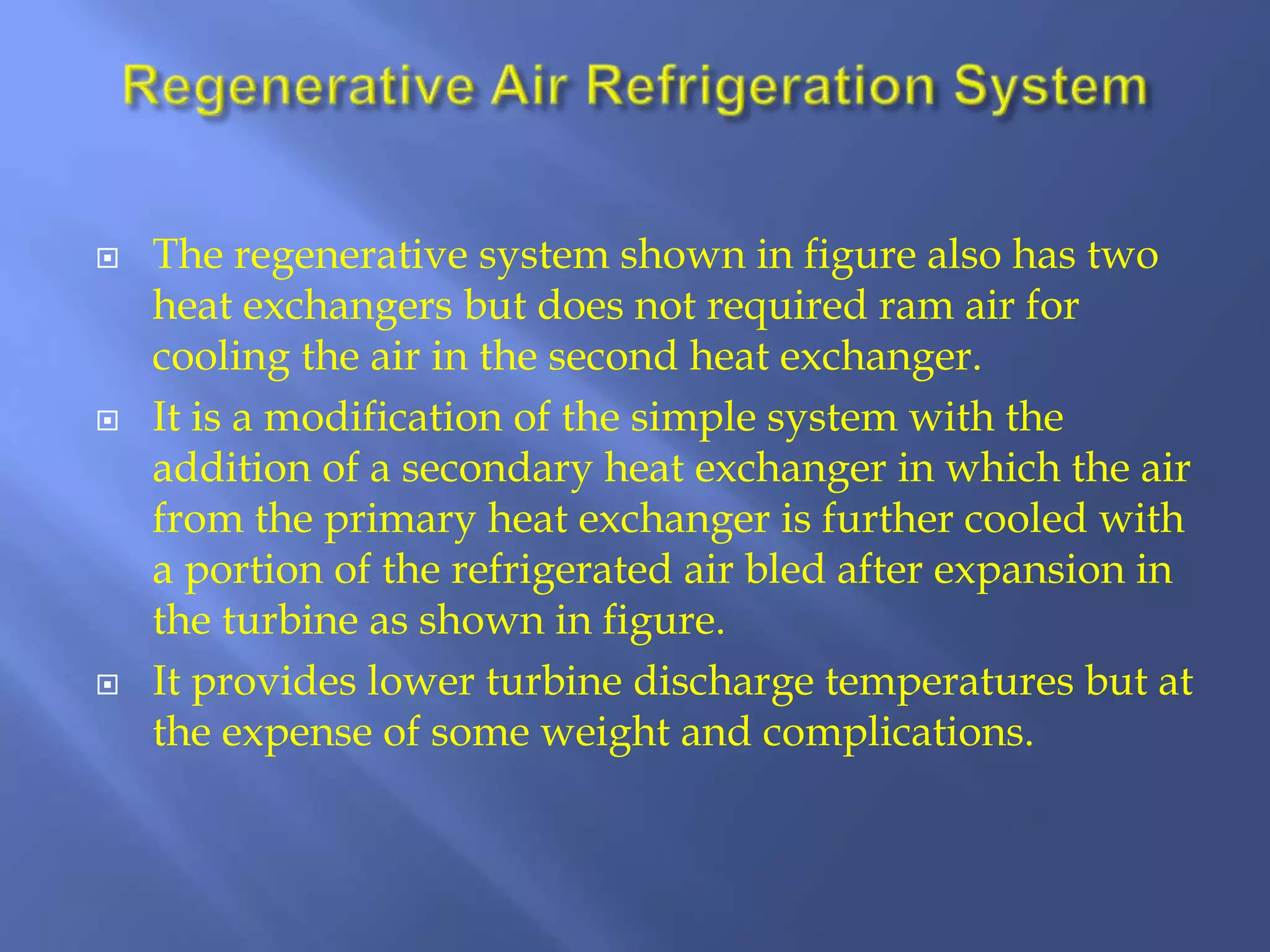 Air refrigeration system used in aircraft | PPTX