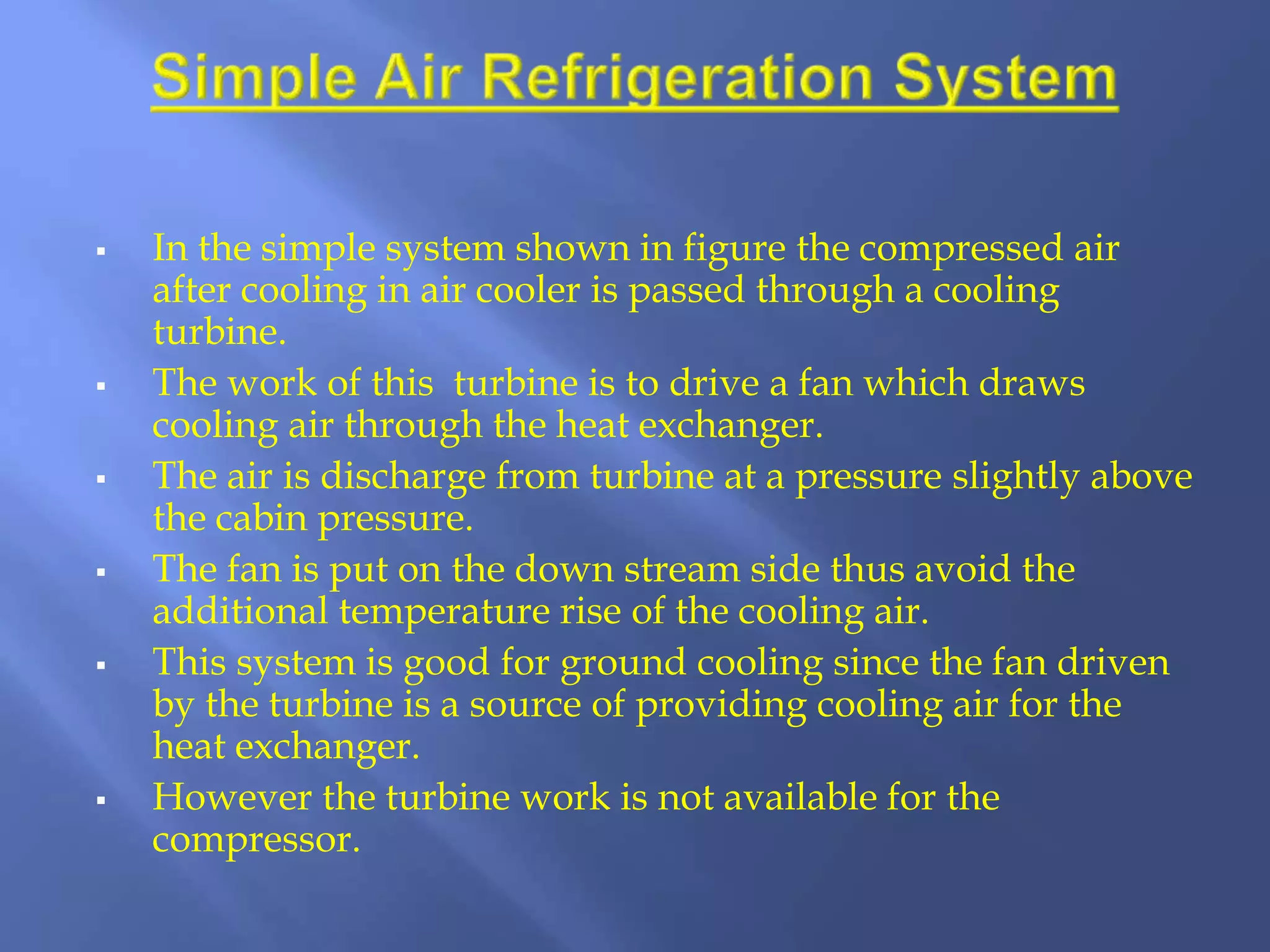 Air refrigeration system used in aircraft | PPTX