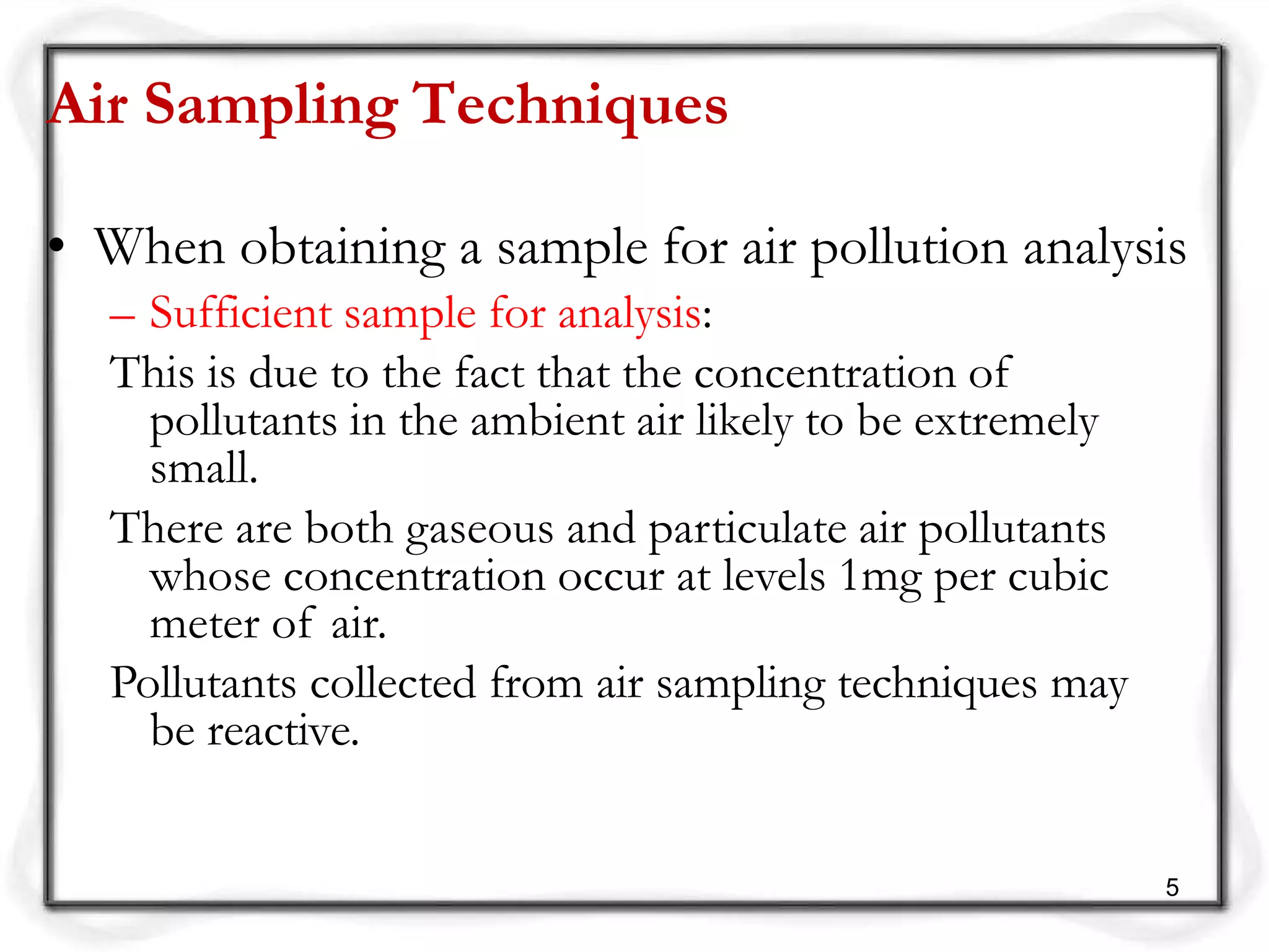 Air sampling | PPTX