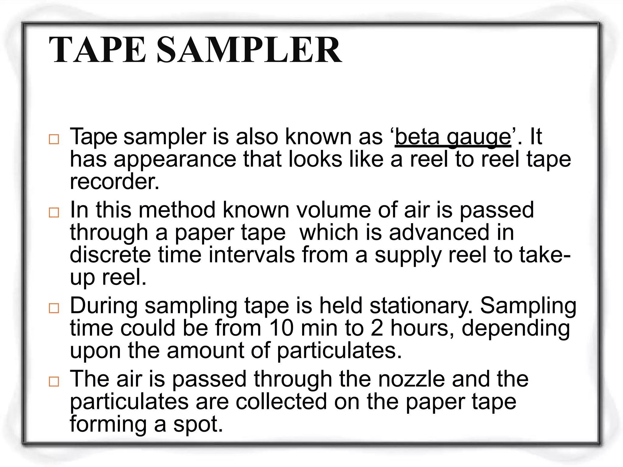 Air sampling | PPTX
