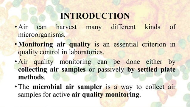AIR SAMPLING DEVICES.pptx | Indoor Environmental Quality | Home & Garden