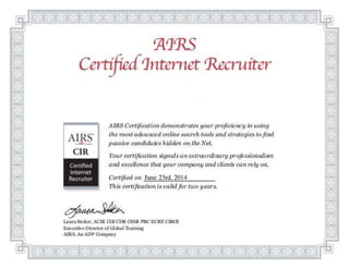 Airs certificate (CIR) | PPT