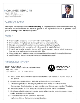 Airshad pb's resume | PDF