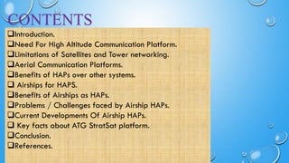 Airships as low cost alternatives to communication satellite | PDF ...