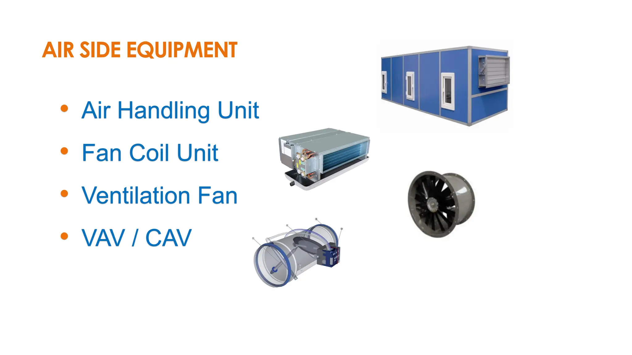 Air Side Equipment in HVAC Systems AHU FCU Fans | PDF