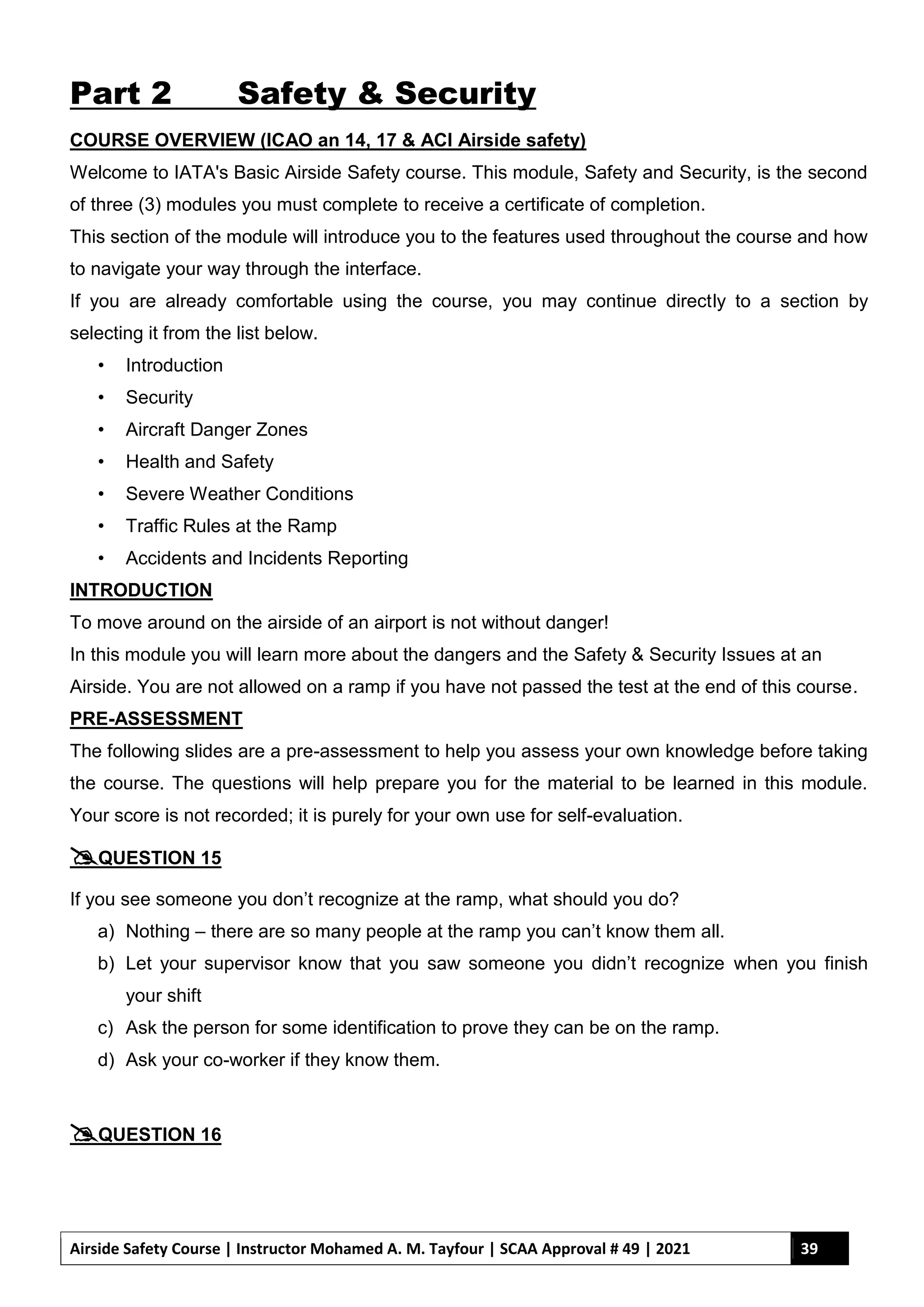 Airside Safety | PDF