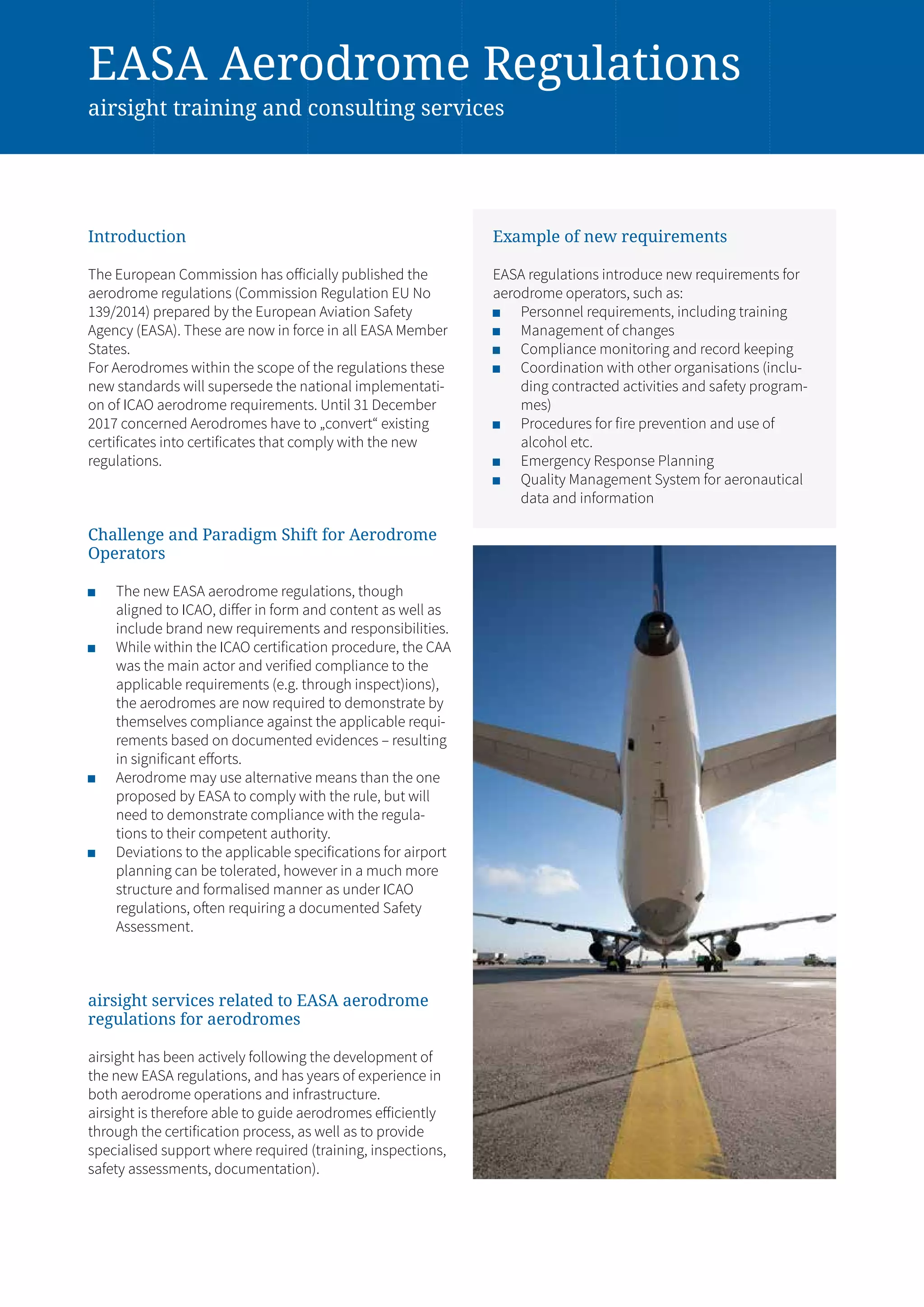 airsight - EASA aerodrome regulations | PDF