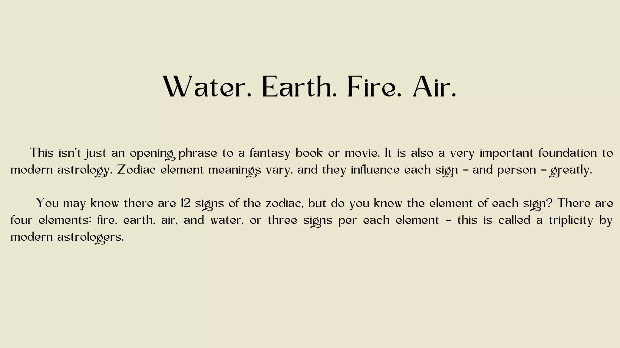 The Hidden Influence Of The 4 Elements | PPT