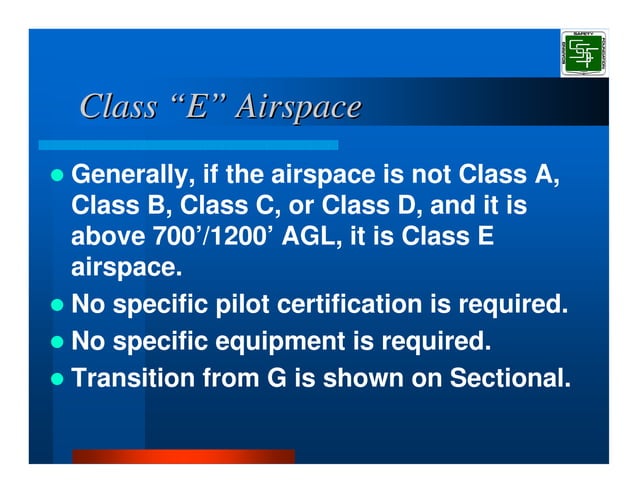 Airspace Classification | PDF