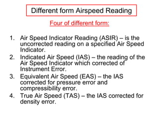 AIRSPEED INDICATOR USED IN AIRCRAFT .ppt