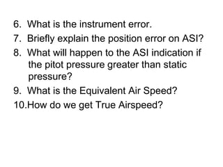 AIRSPEED INDICATOR USED IN AIRCRAFT .ppt