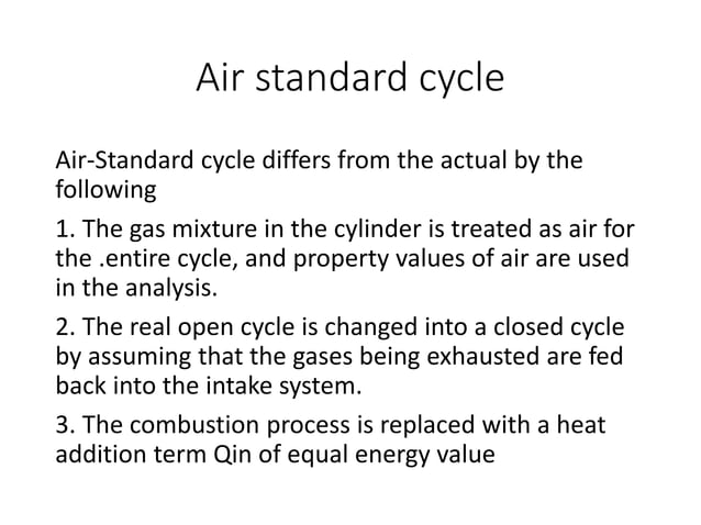 Air standard cycle | PPTX