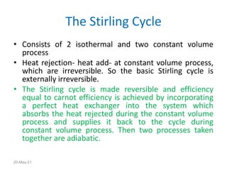 Air standard cycles carnot, stirling, ericsson | PPTX