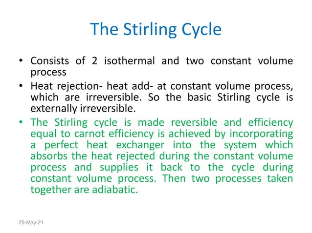 Air standard cycles carnot, stirling, ericsson | PPTX | Physics | Science