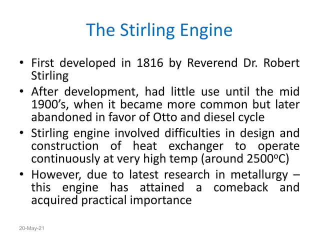Air standard cycles carnot, stirling, ericsson | PPTX | Physics | Science