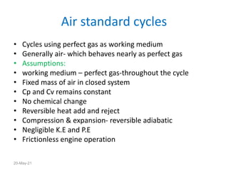 Air standard cycles carnot, stirling, ericsson | PPTX