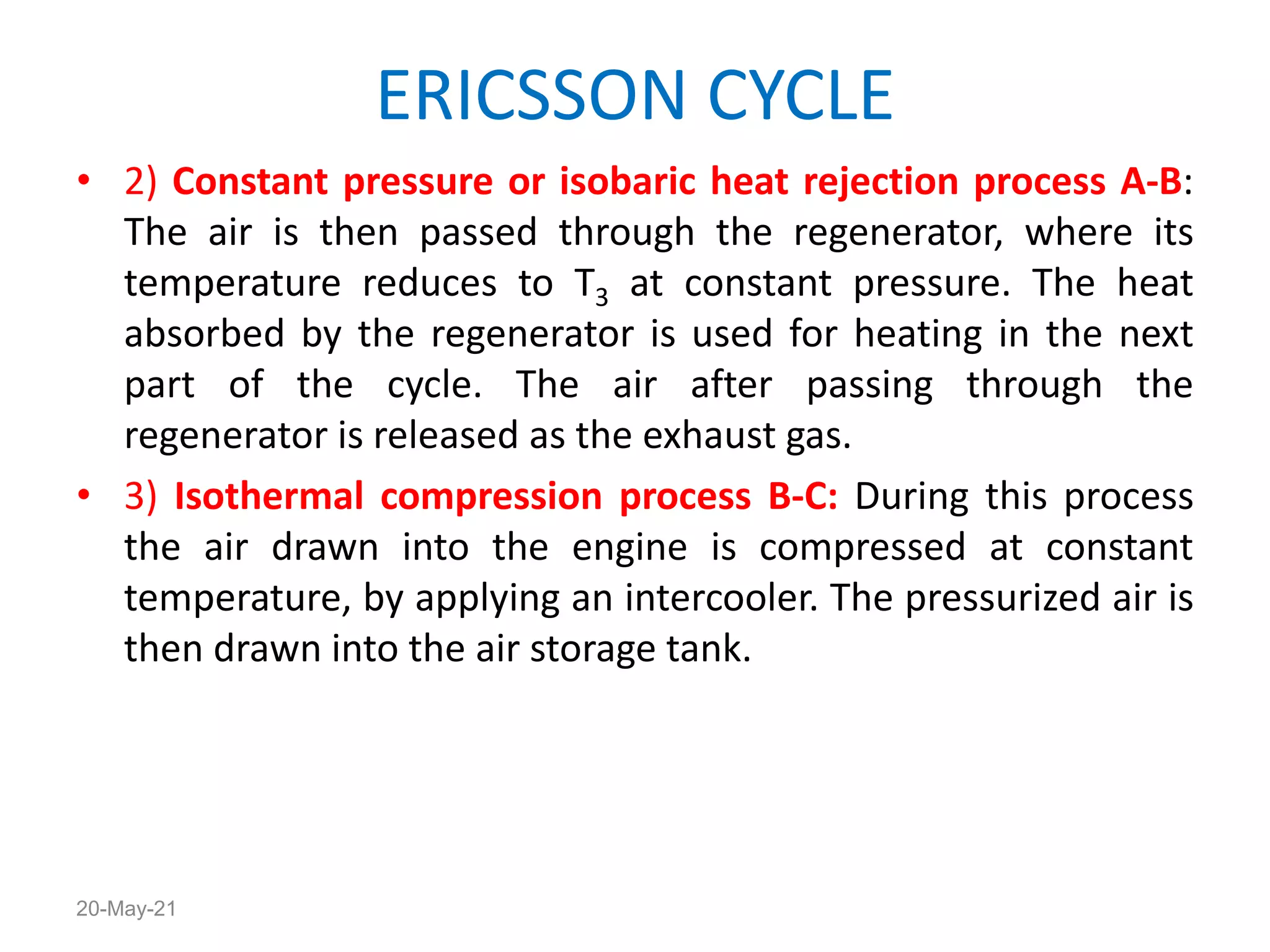 Air standard cycles carnot, stirling, ericsson | PPT