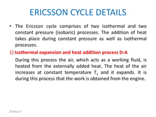 Air standard cycles carnot, stirling, ericsson | PPT