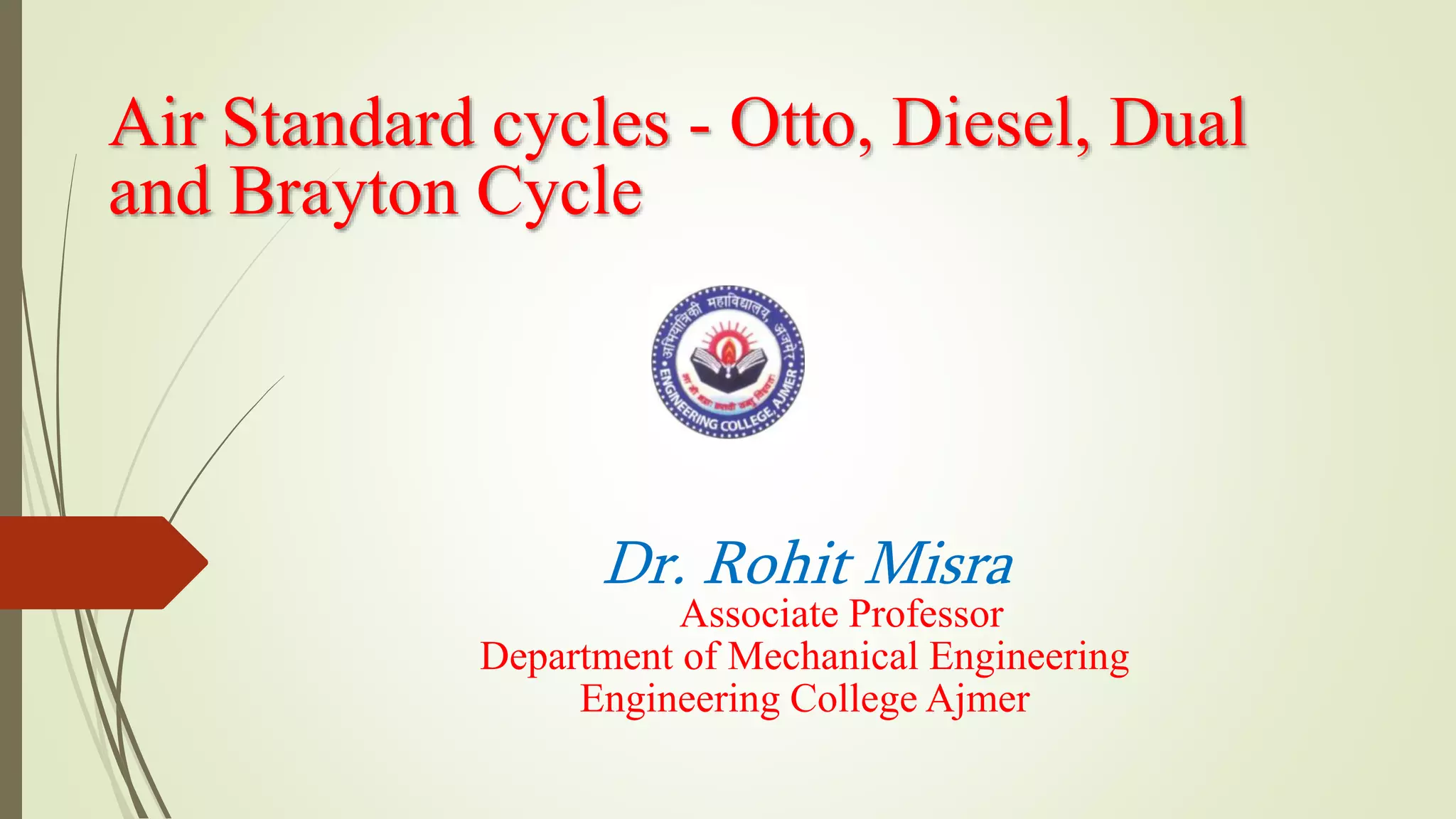 Air Standard cycles-Otto, diesel and Dual cycle (1).pptx