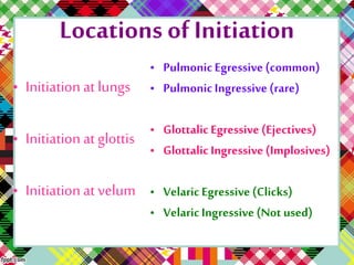Airstream Mechanism Phonetics And Phonology | PPTX
