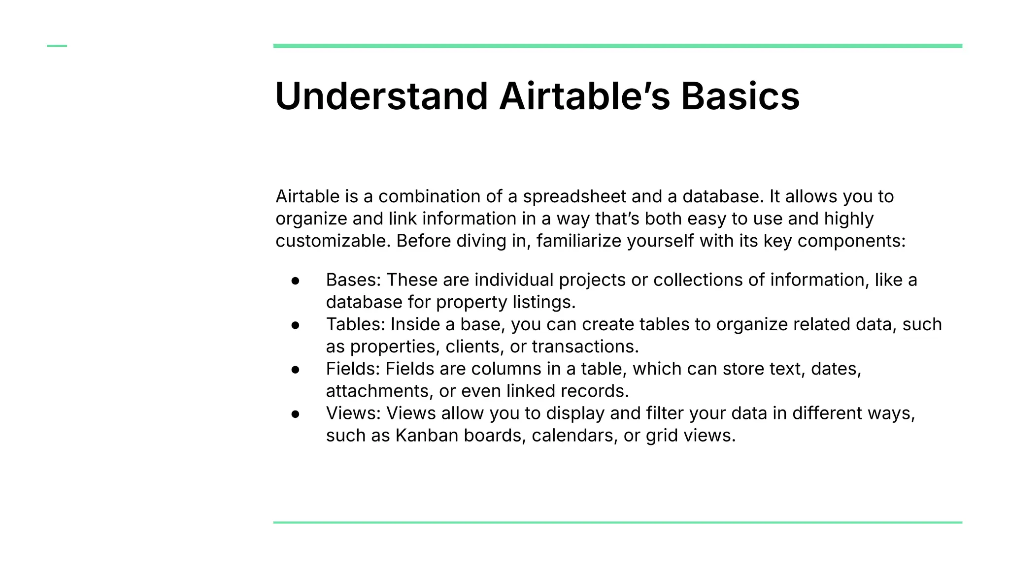Airtable real estate - comprehensive guide | PDF