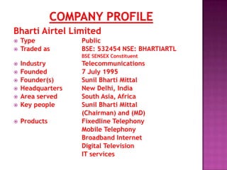 Bharti Airtel Pvt.Ltd. | PPTX