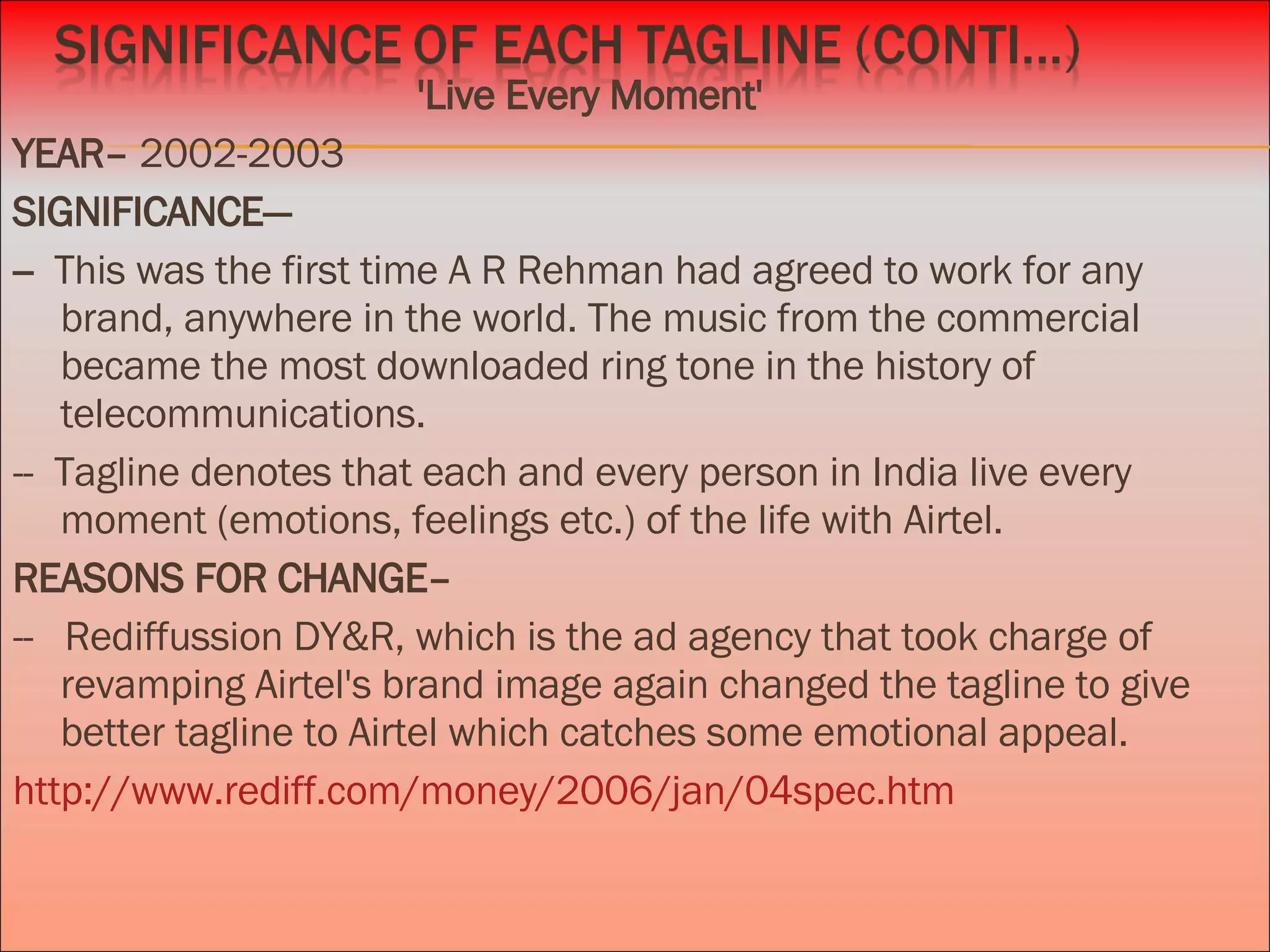 Airtel Presentation (BRAND IDENTITY) | PPT