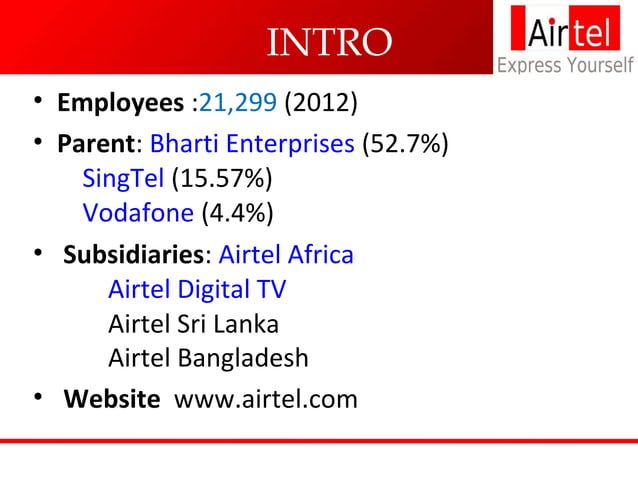 Airtel company profile final | PPT