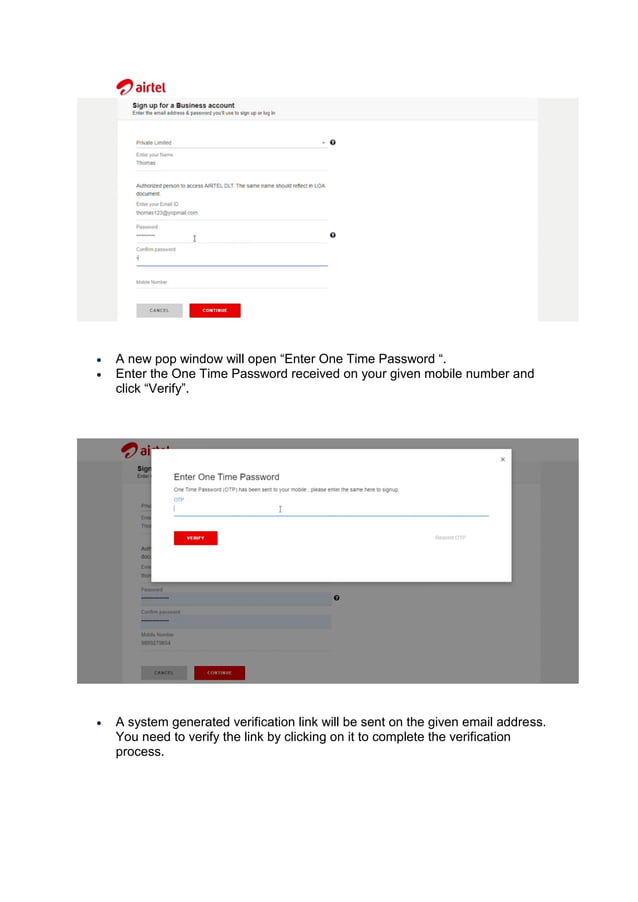 AirTel DLT registration.pdf | Internet | Computing