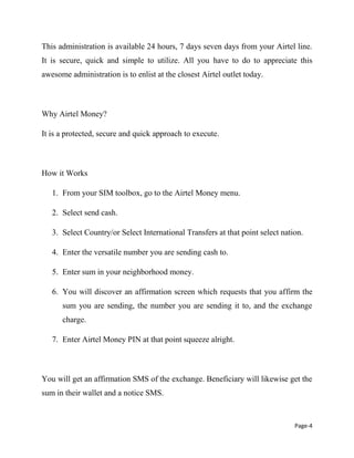 Airtel money | PDF