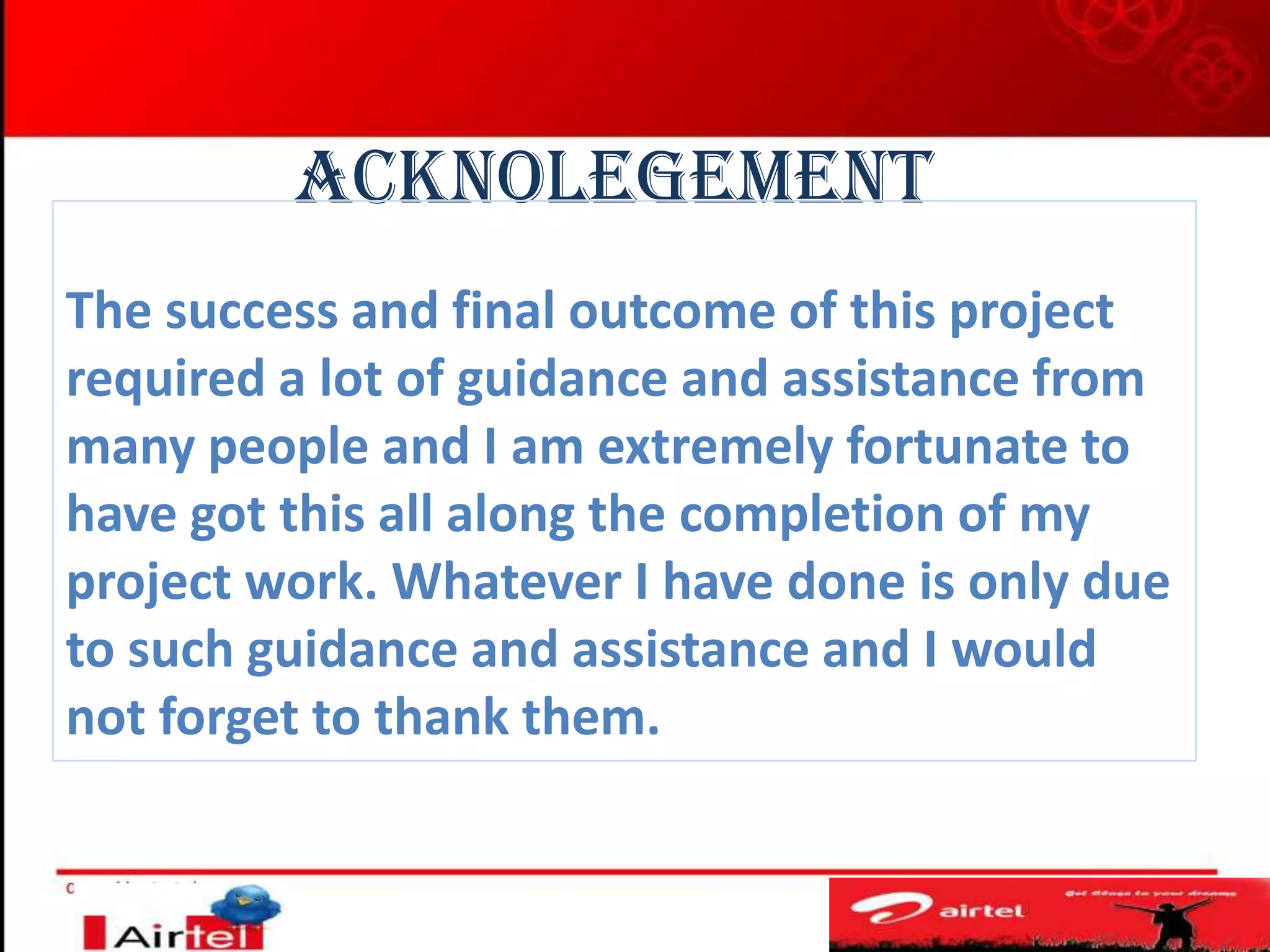 Airtel comparative study | PPTX