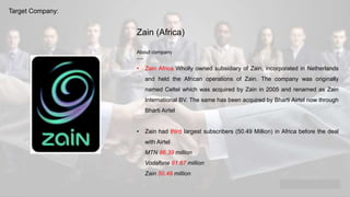 Airtel acquisition of Zain | PPTX