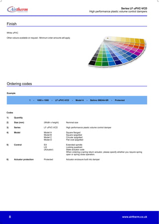 Airtherm uPVC damper brochure | PDF | Home Appliances | Home & Garden