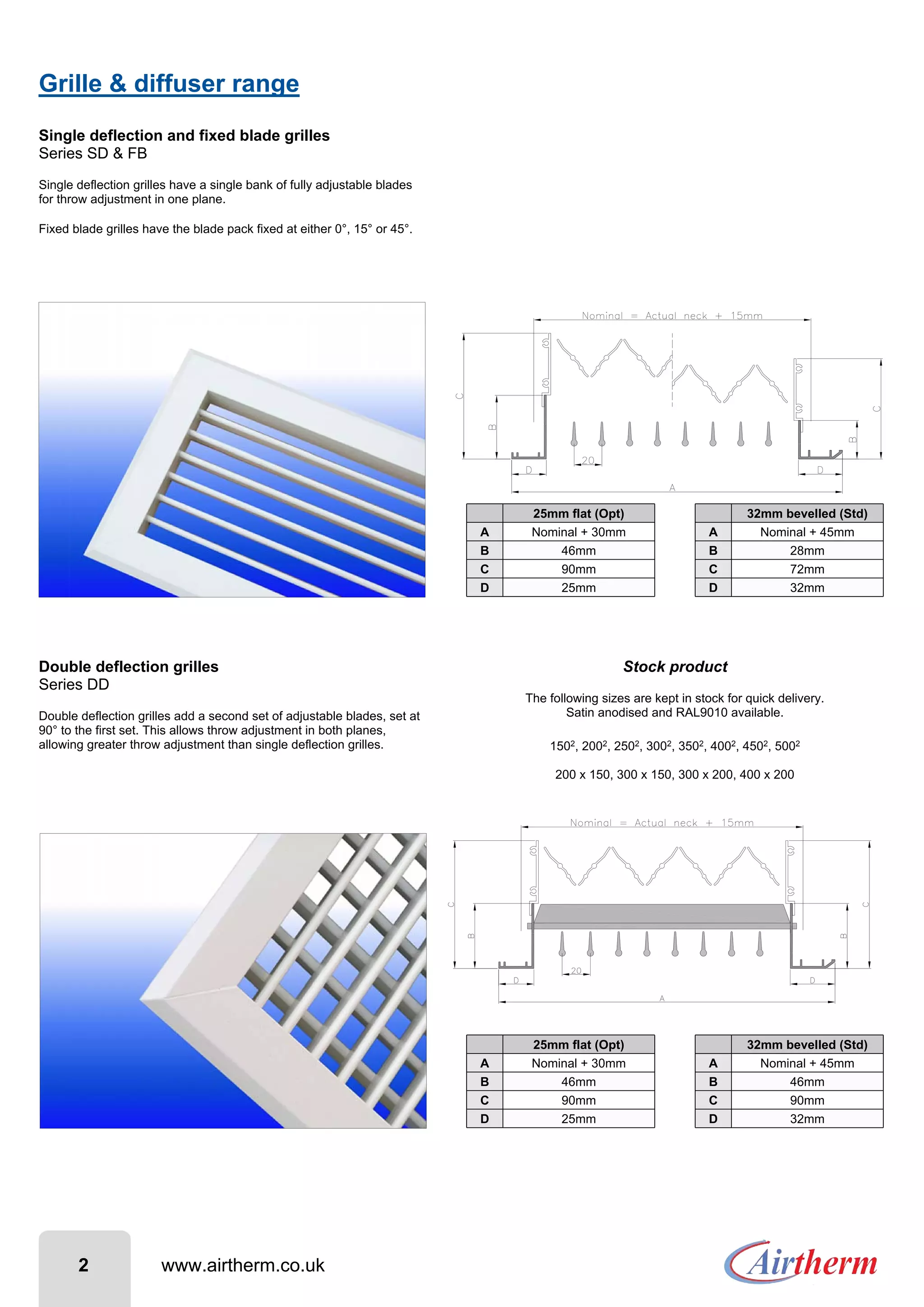 Airtherm grilles & louvre booklet | PDF