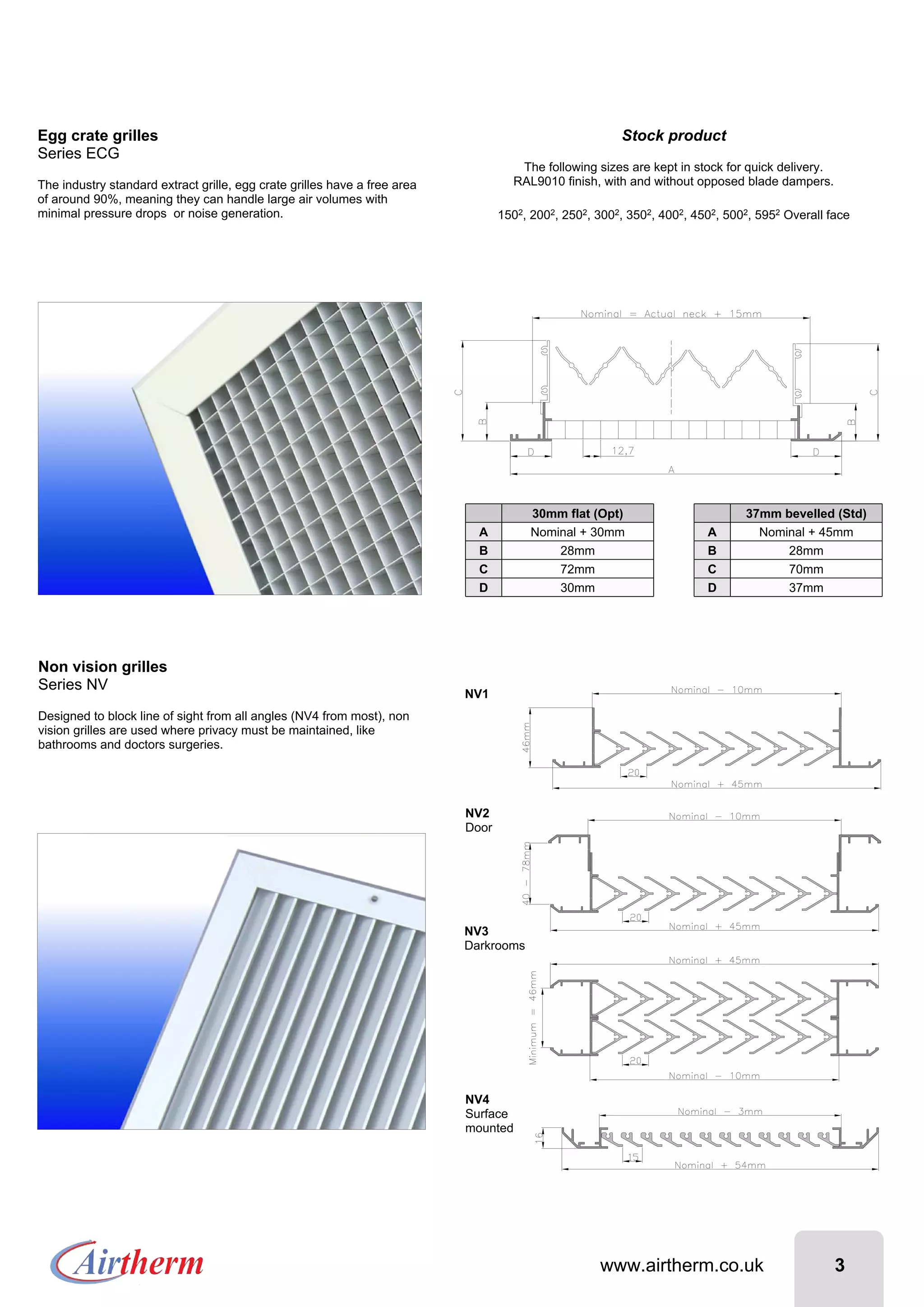 Airtherm grilles & louvre booklet | PDF
