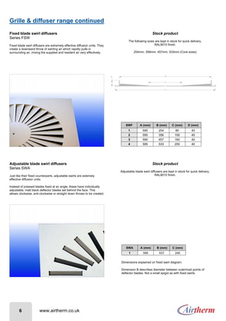 Airtherm grilles & louvre booklet | PDF