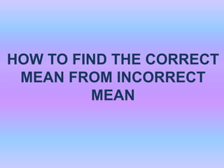 Airthmetic mean | PPT