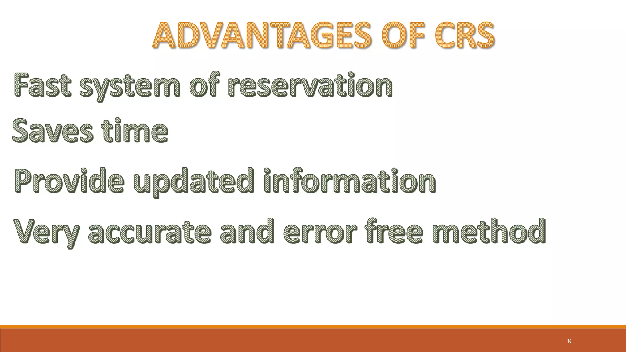 Computer reservation system and Global distribution system (CRS and GDS ...