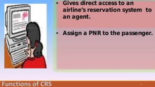 Computer reservation system and Global distribution system (CRS and GDS ...