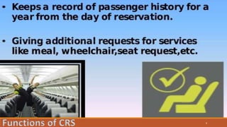 Computer reservation system and Global distribution system (CRS and GDS ...