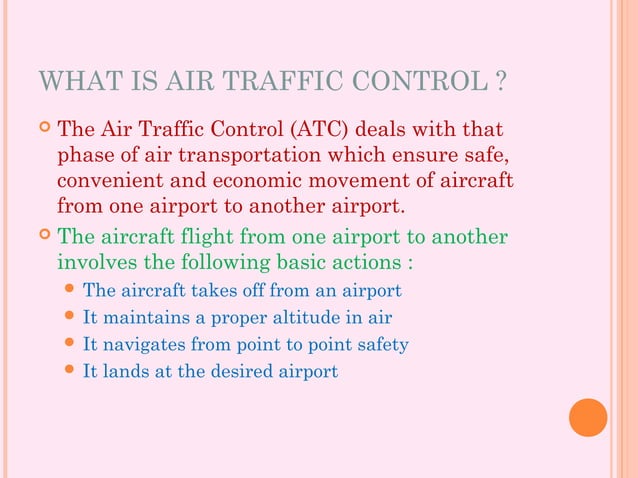 Air Traffic Control | PPT | Air Travel | Travel Type