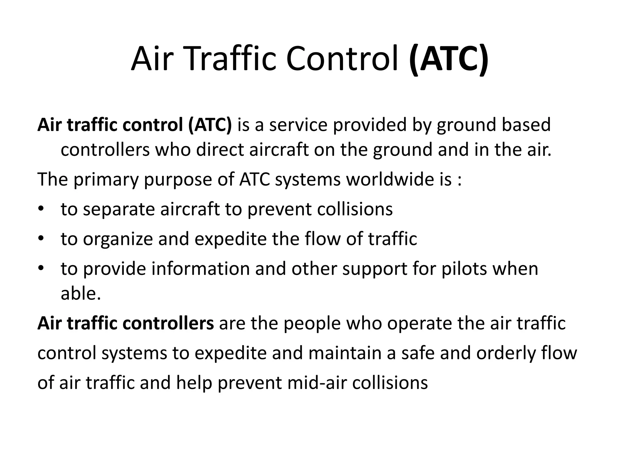 Air traffic control | PPTX