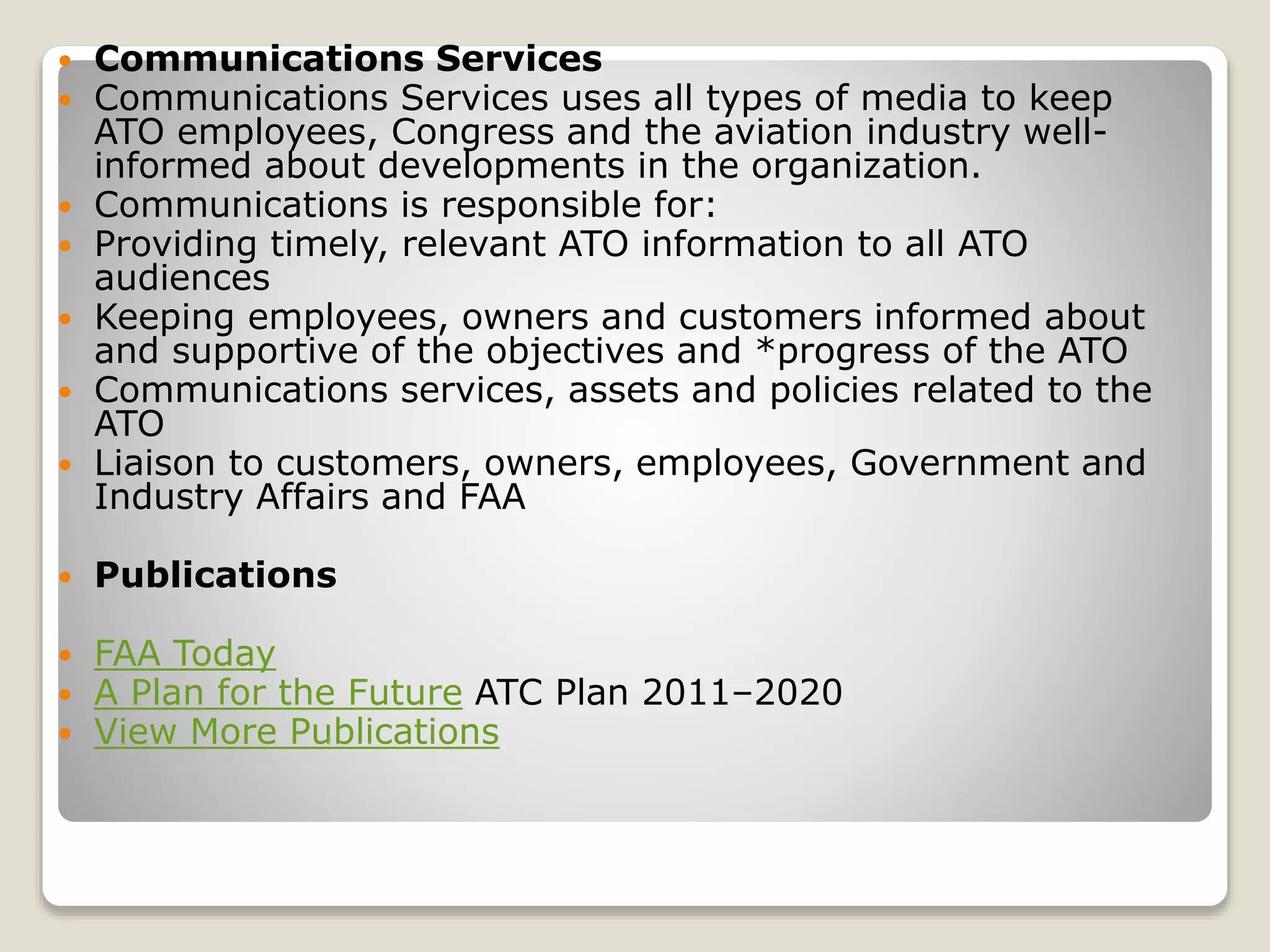 Air traffic organization | PPTX