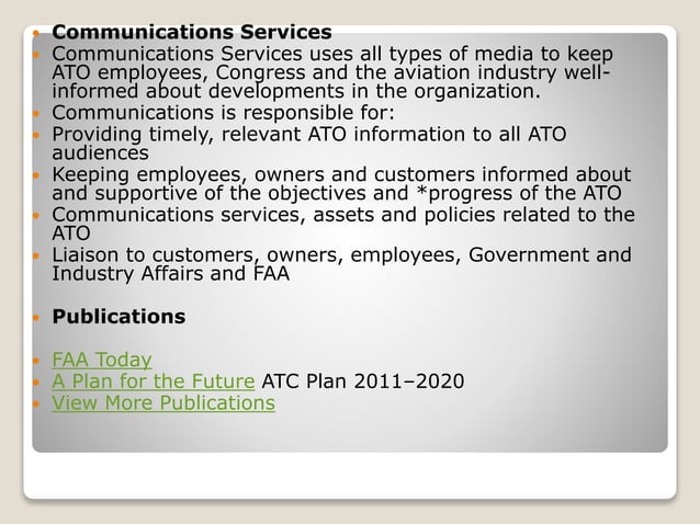 Air traffic organization | PPT