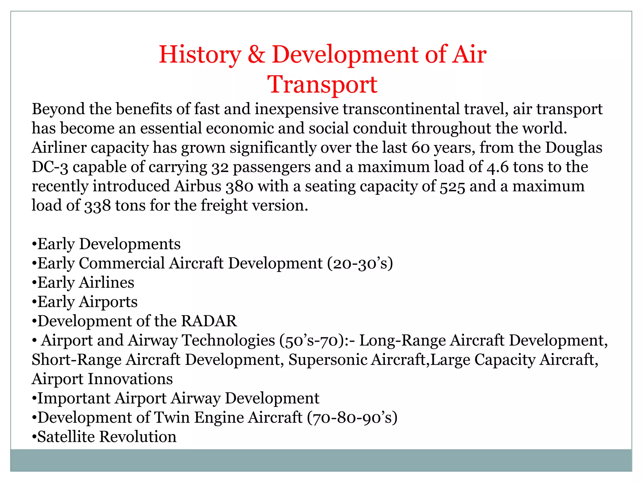Air transport details | PPTX