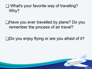 air travel vocabulary for ESL students .pptx
